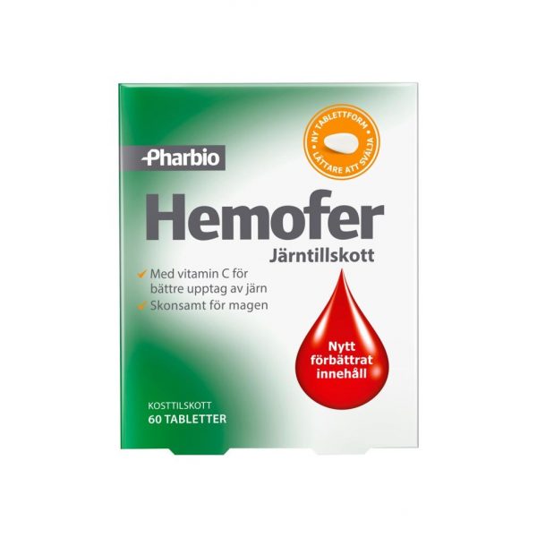 hemofer 60 tabletter 膳食补充剂 – 裹一裹