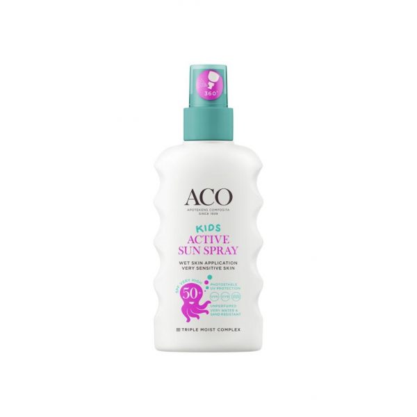 ACO Kids Active Sun Spray SPF 50, 175 ml 儿童防晒喷雾 – 裹一裹