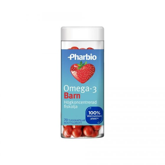 Pharbio Omega-3 Barn 70 kapslar 儿童鱼油 – 裹一裹