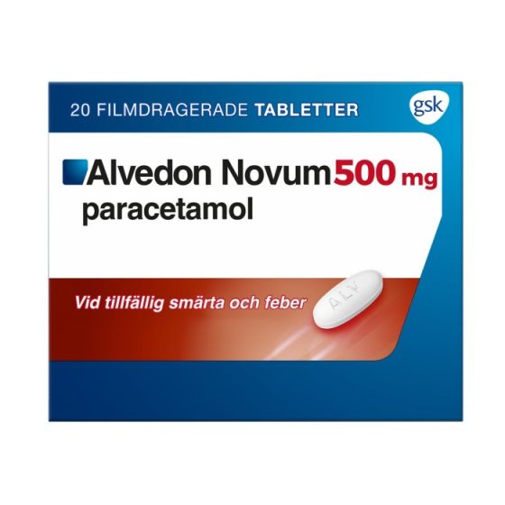 Alvedon Novum filmdragerad tablett 500 mg 20 st 退烧药 – 裹一裹