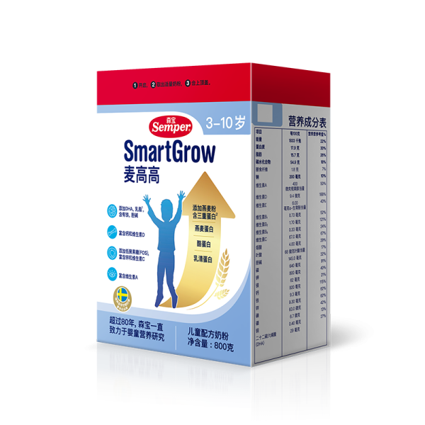 Semper SmartGrow 麦高高儿童成长奶粉800g (3-10岁) – 裹一裹